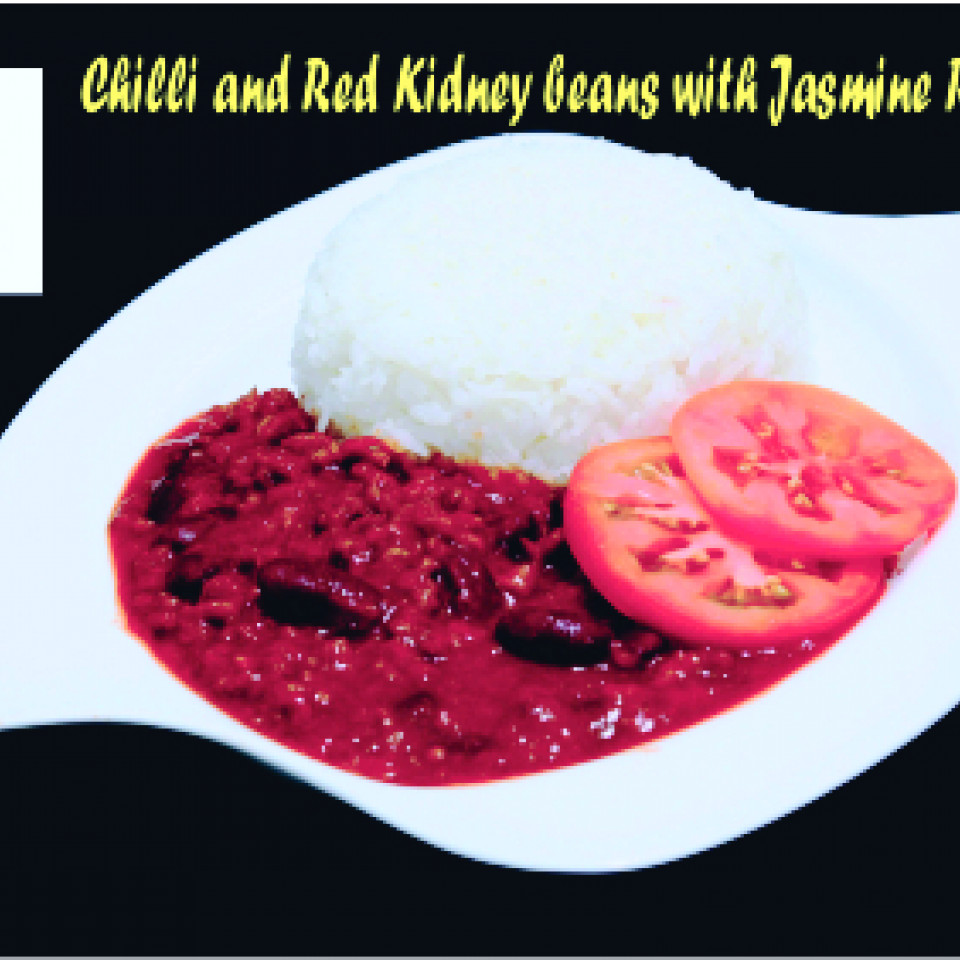 Chili and Red kidney beans with Jasmine rice (Vegetarian) ที่ บริทิช็อป ...
