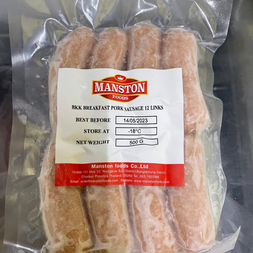 Bangkok Breakfast Pork 12 links - 500g - F4 at BritiShop, Thailand