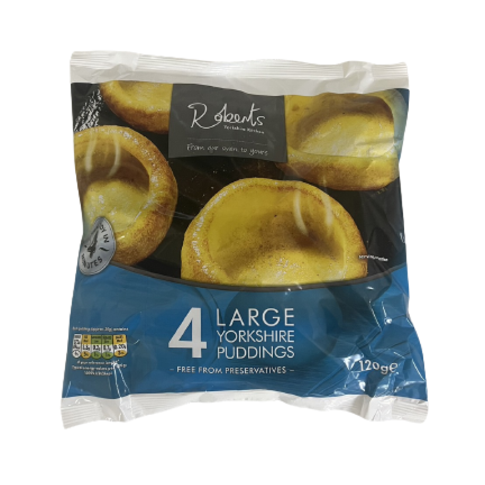 Roberts Yorkshire Puddings (4 piece/pack) - 120g at BritiShop, Thailand