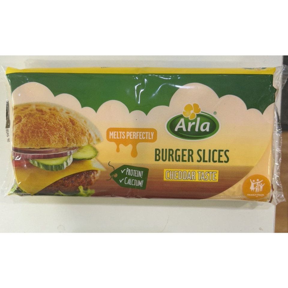 ARLA Burger Slices Cheddar Taste (400gm x 12packs) at BritiShop, Thailand