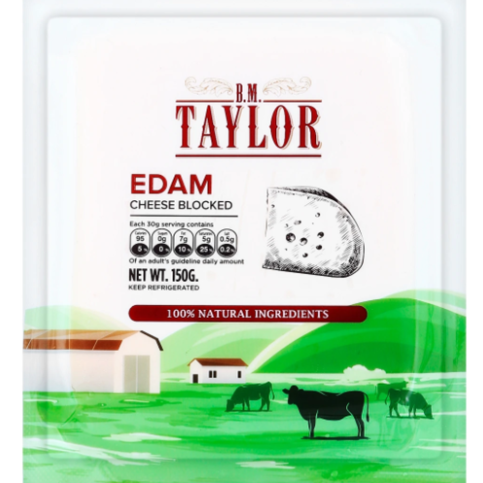 B.M.TAYLOR Edam Cheese Block 150 g. at BritiShop, Thailand