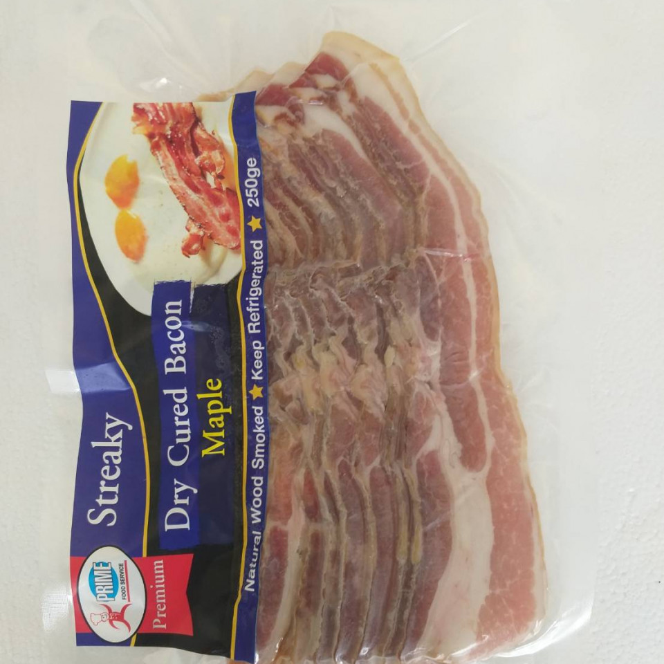 Smoked Streaky Bacon 250g - Prime Food at BritiShop, Thailand