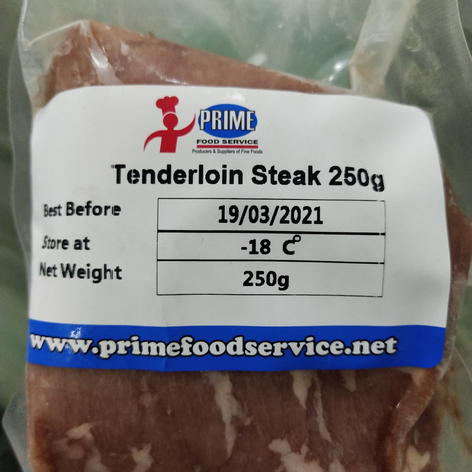 Tenderloin Steak Cut - 250g at BritiShop, Thailand