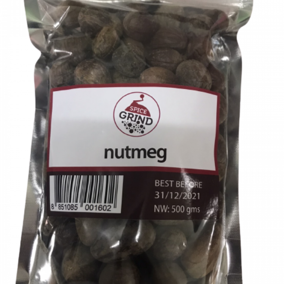 Nutmeg, Whole (Refill bag) -500g at BritiShop, Thailand